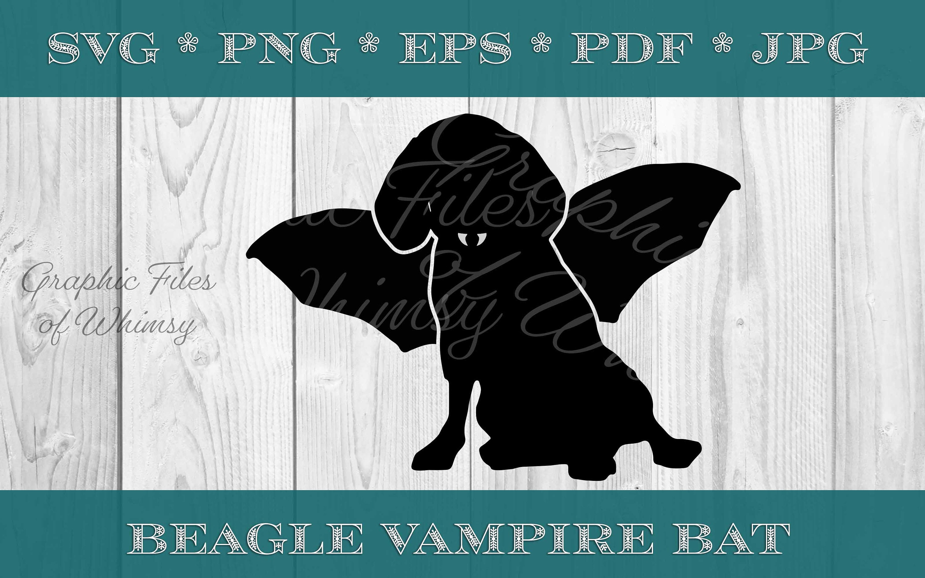 Beagle Vampire Bat SVG Beagle Dog Sublimation Halloween Art Printable ...