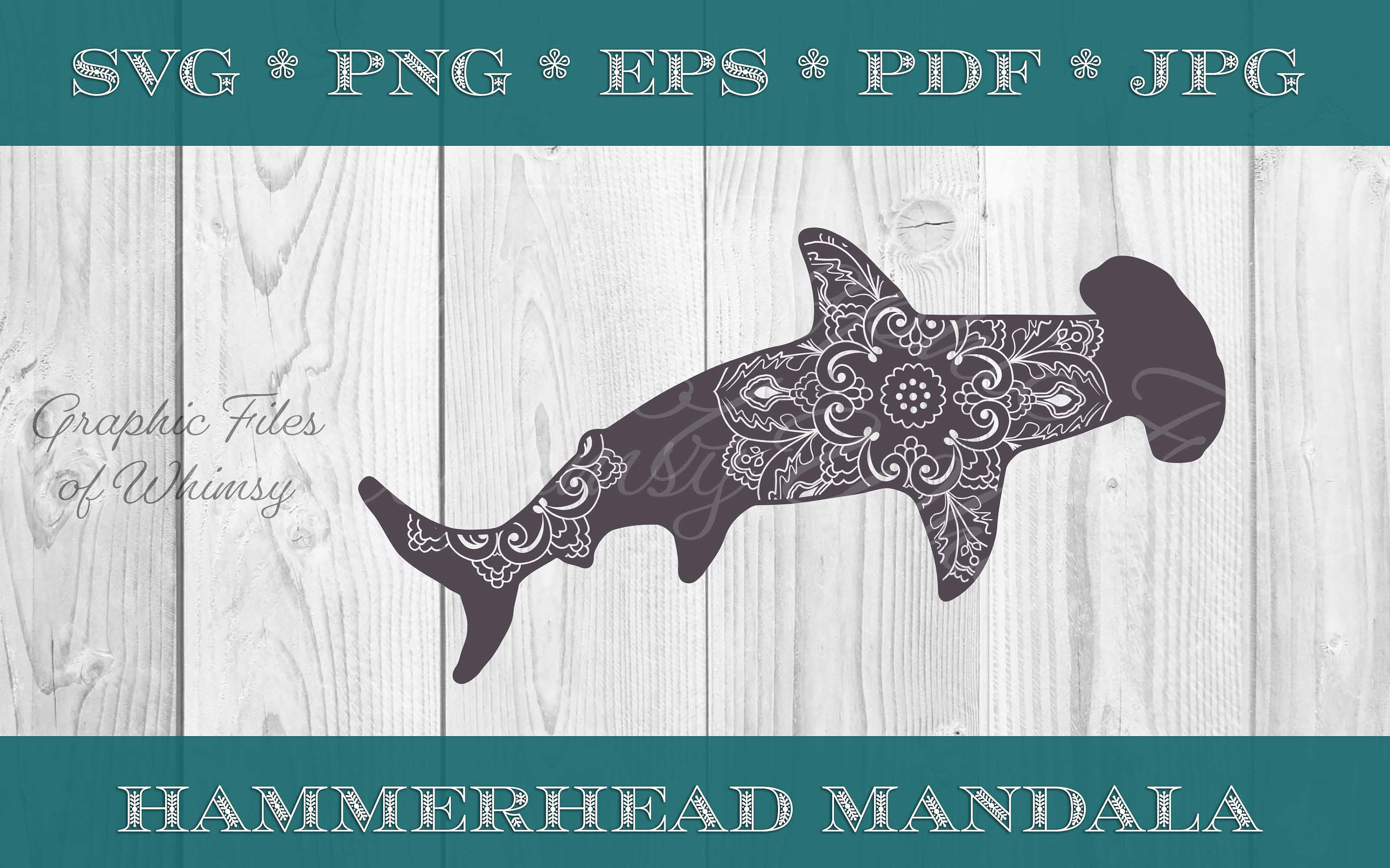 Hammerhead Shark Mandala SVG Zentangle Cut File Scalable Vector - Etsy ...