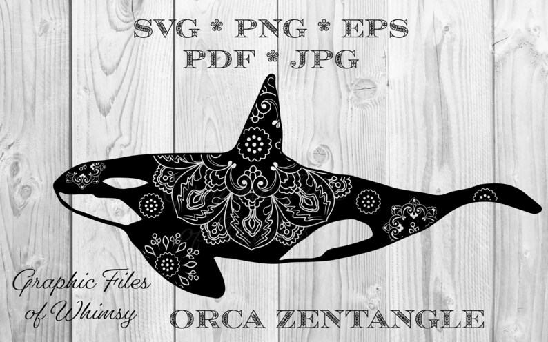 Orca Mandala SVG Killer Whale Sublimation Whale Ocean Design - Etsy
