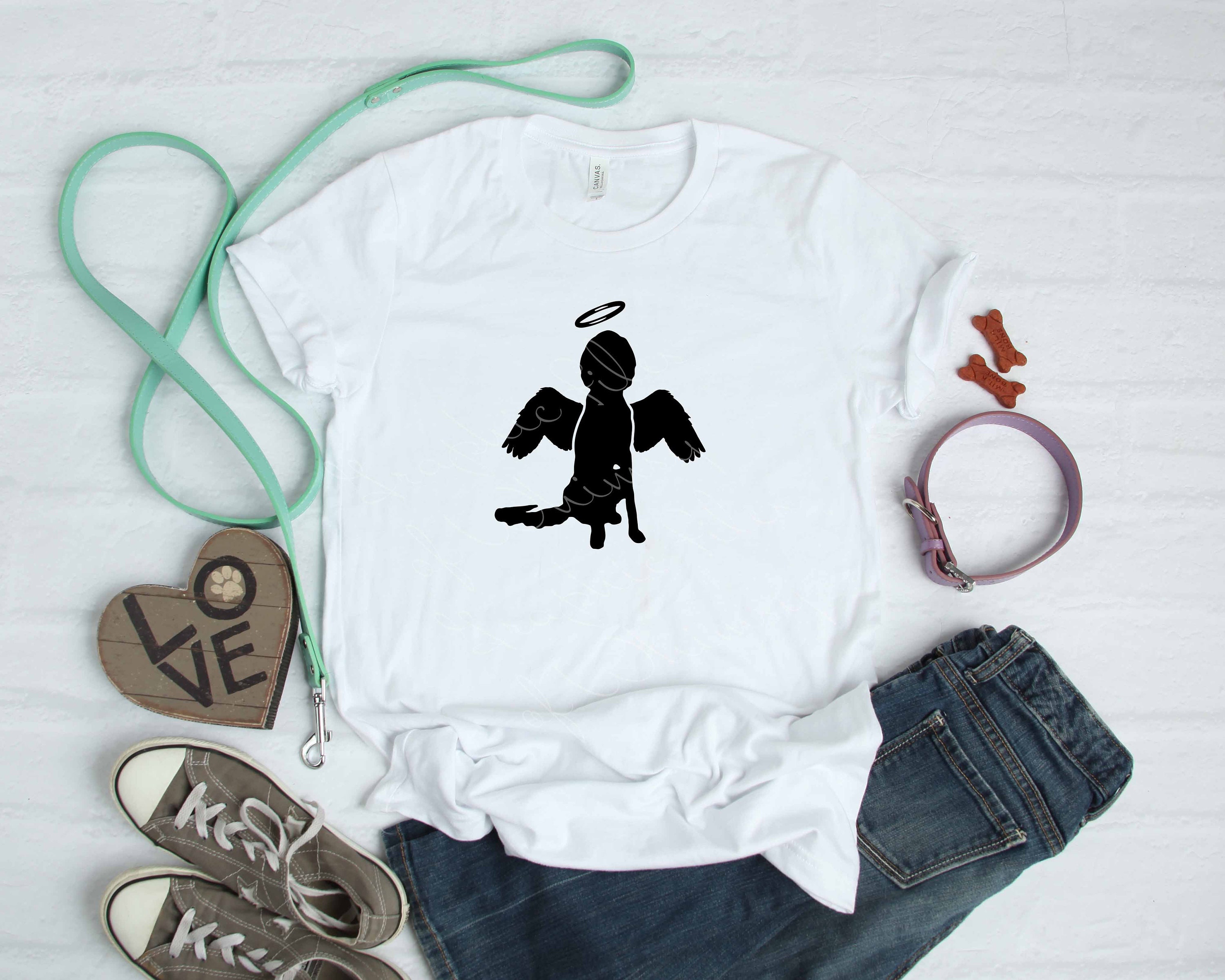 Dog Angel SVG Bundle Puppy Angel SVG Dog Angel Silhouette - Etsy