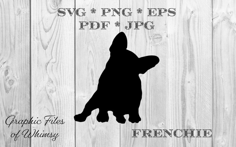 Frenchie SVG Bundle French Bulldog Dog Silhouette PNG JPG Pdf - Etsy
