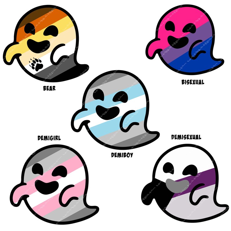 Gaysper Gay Pride Flag Ghost PNG Graphic Print and Cut Files for Cricut ...
