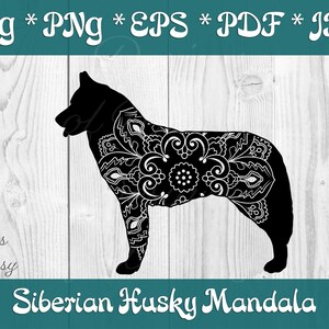 Husky Mandala SVG siberiano Dog Mandala SVG Zentangle Clip Art - Etsy ...