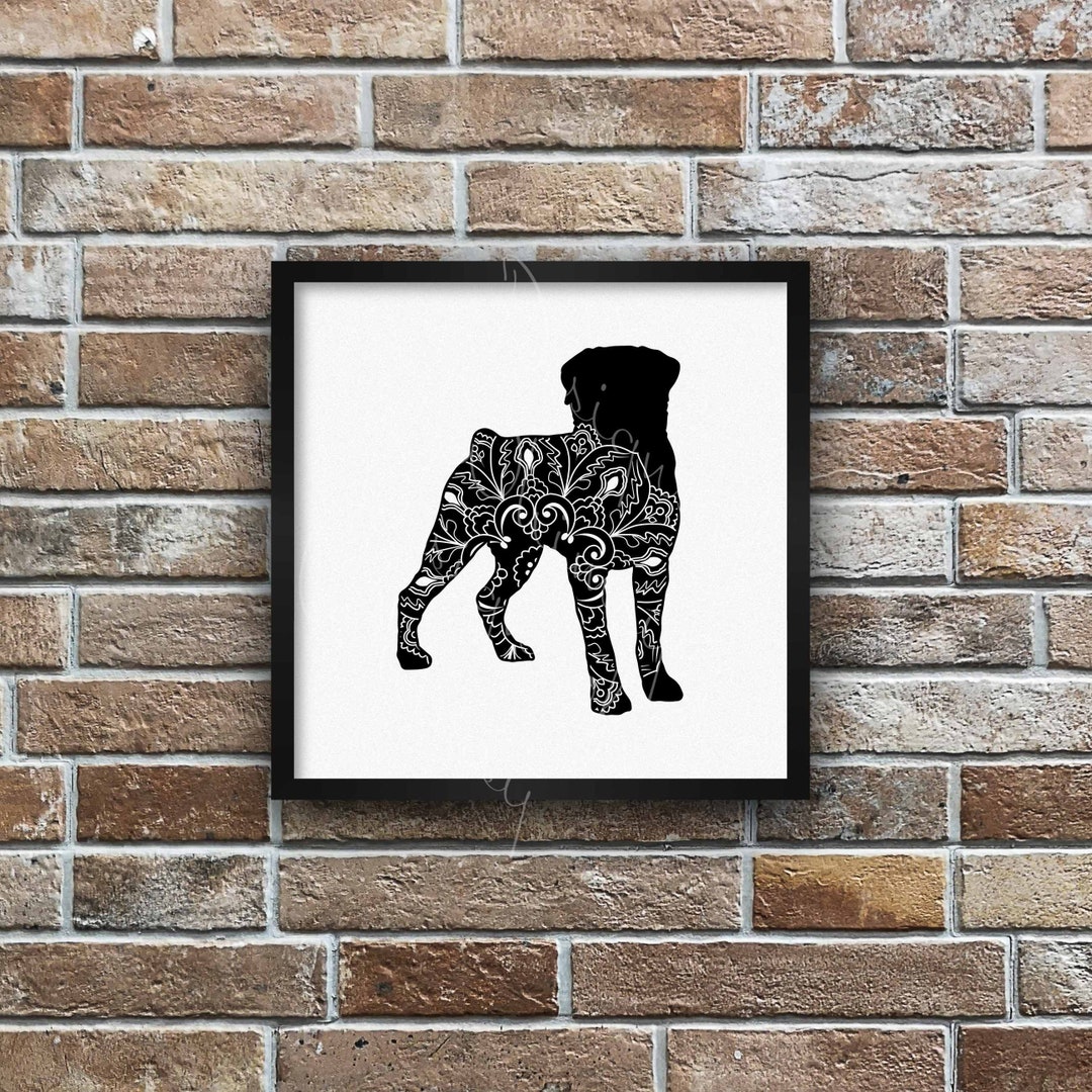 Rottweiler Mandala SVG Rottie Zentangle Cut File Scalable Vector - Etsy