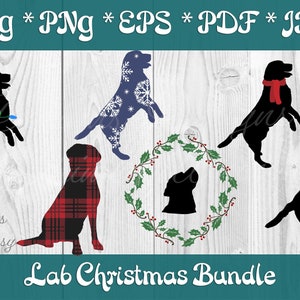 Labrador Retriever SVG Bundle Christmas Lab Sublimation Holiday Art ...