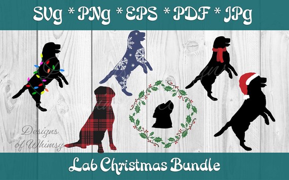 Labrador Retriever SVG Bundle Christmas Lab Sublimation | Etsy