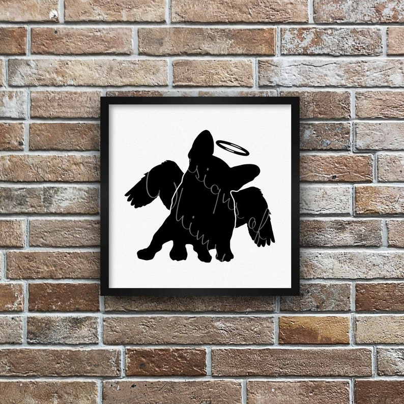 Dog Angel SVG Bundle Puppy Angel SVG Dog Angel Silhouette - Etsy