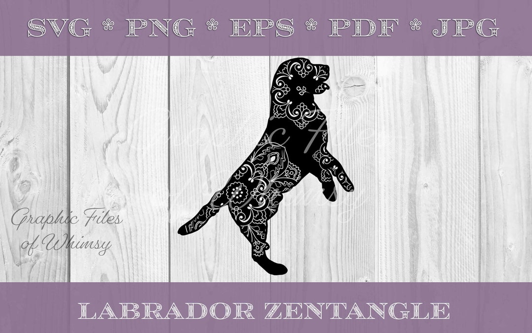 Lab Mandala SVG Labrador Retriever Dog Zentangle Cut File Scalable ...