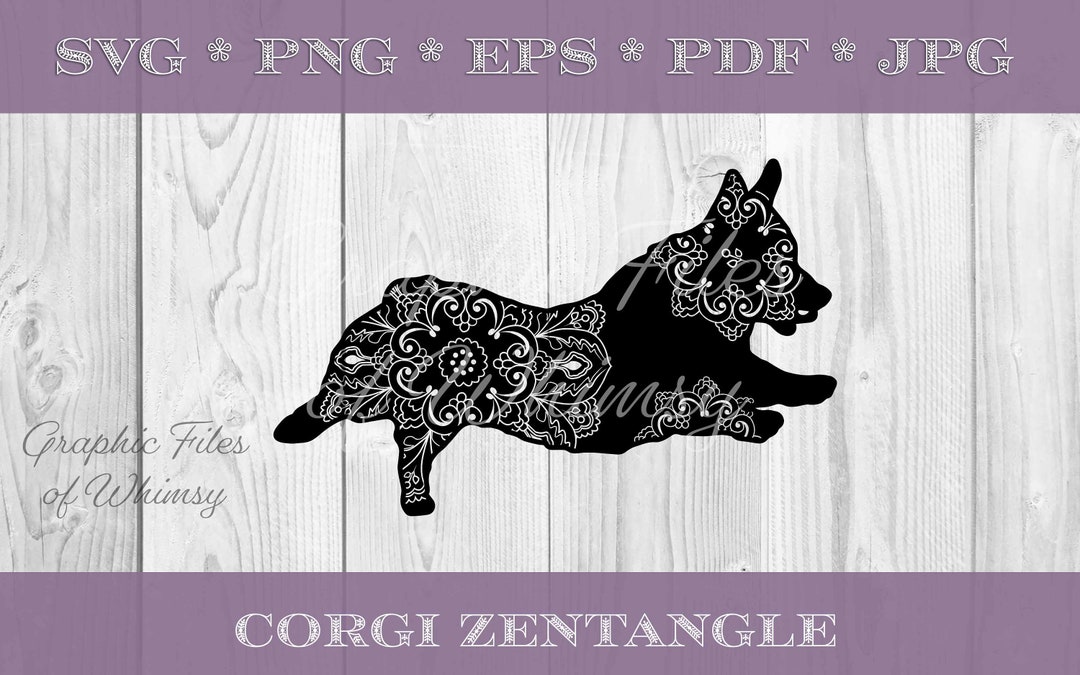 Corgi Mandala SVG Dog Zentangle Cut File Scalable Vector - Etsy