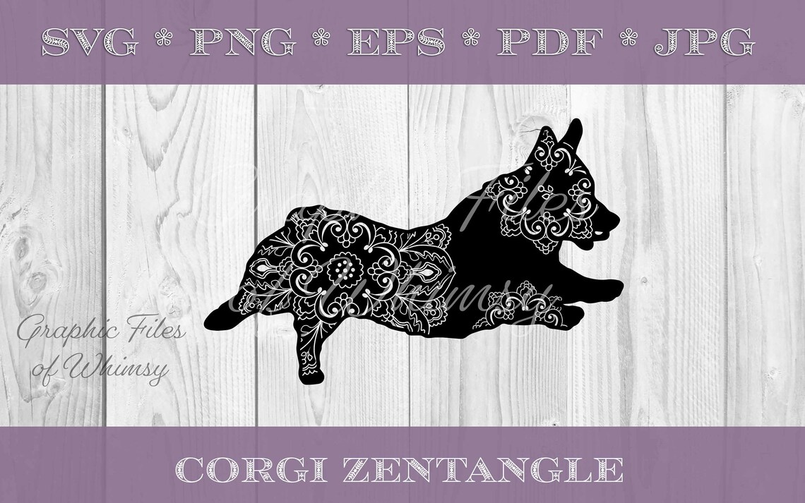 Corgi Mandala SVG Dog Zentangle Cut File Scalable Vector - Etsy