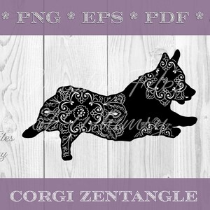 Corgi Mandala SVG Dog Zentangle Cut File Scalable Vector | Etsy