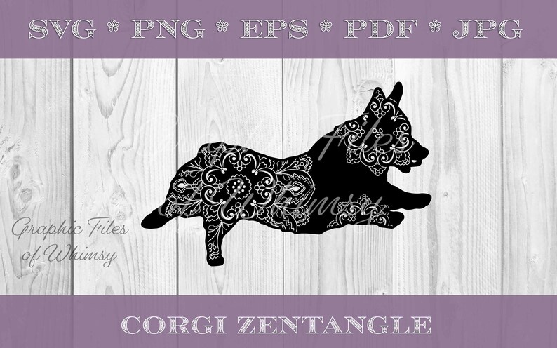 Corgi Mandala SVG Dog Zentangle Cut File Scalable Vector - Etsy