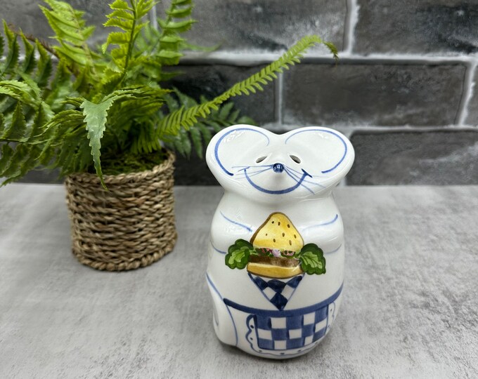 Vintage 5.25" Mouse Cheese Shaker by L Gates 1997; Ceramic Mouse Shaker ...