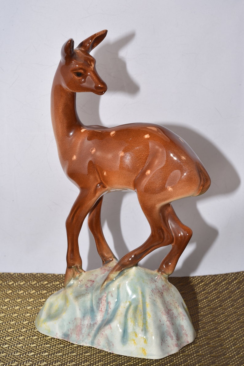 Vintage Beswick Deer Figurine 8 Tall Ceramic Fawn | Etsy