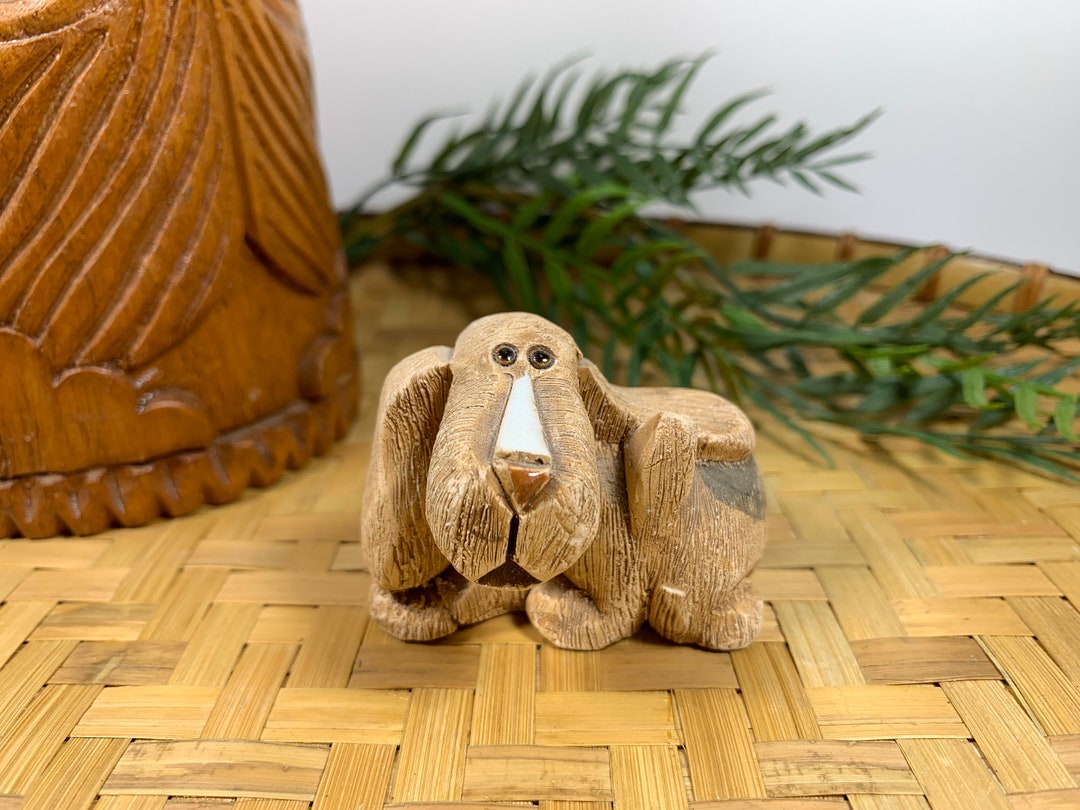 Vintage Artesania Rinconada Dog Figurine Basset Hound Dog Ceramic Clay ...