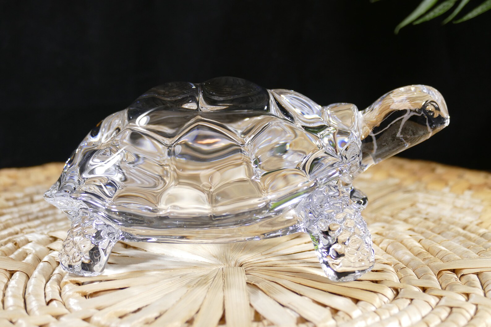 Crystal Turtle Figurine Clear Crystal Glass Textured Shell | Etsy