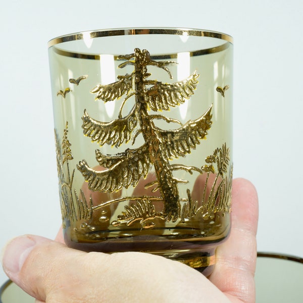 Gold Rim Drinking Glasses - Etsy