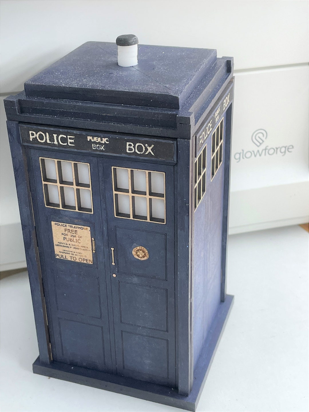 TARDIS 1/16 Scale Replica Glowforge Laser SVG Digital File - Etsy