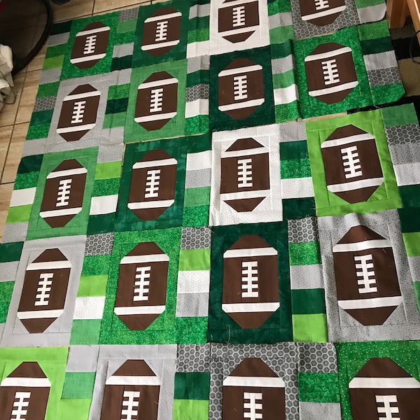 Football Baby Quilt - Etsy