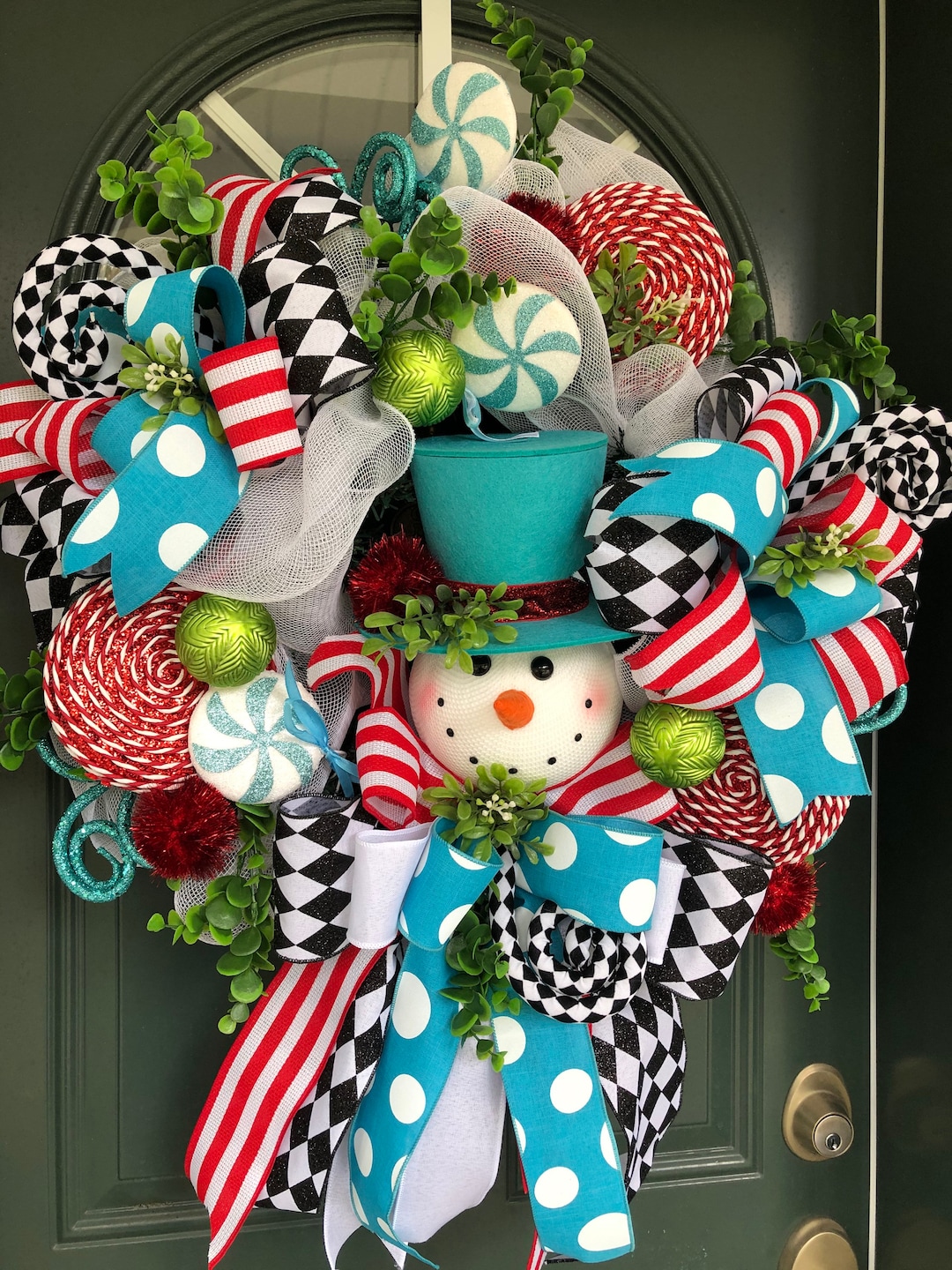Snowman Wreath - Etsy
