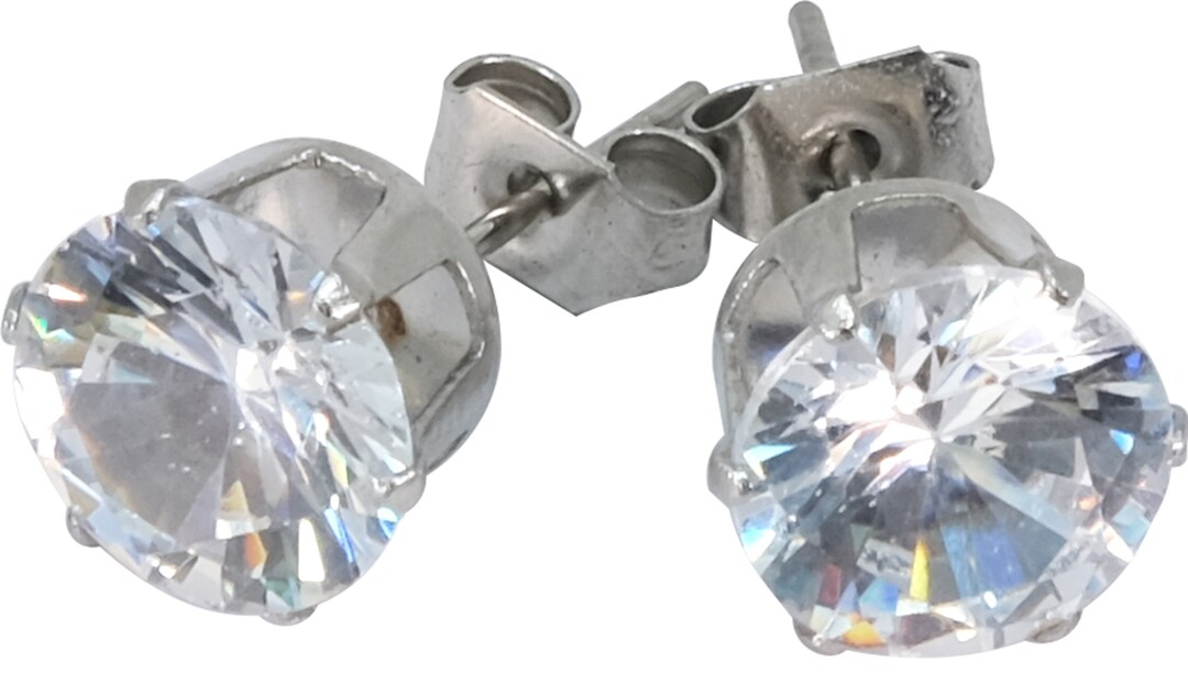 Conia Cut 8mm Earrings Mai Concepts 316 Grade Stainless Steel Push Back ...