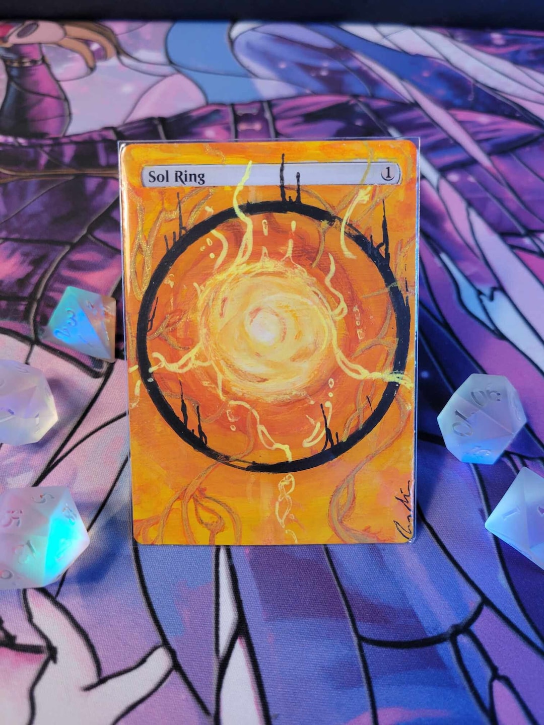 MTG Sol Ring Alter full Art Gold Shimmer - Etsy