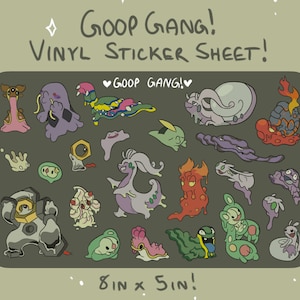 Goop Gang! Pokemon Vinyl Sticker Sheet - Etsy