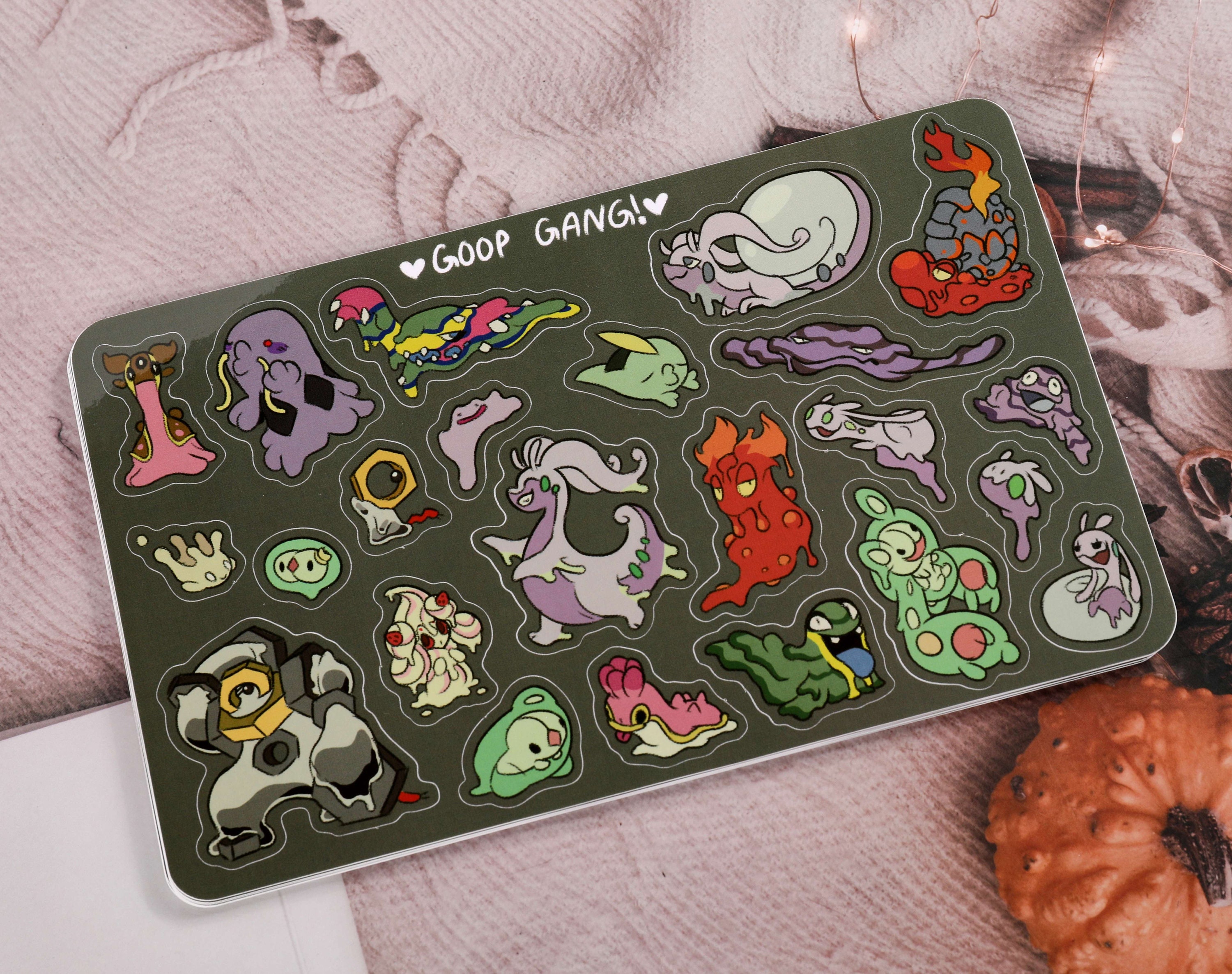 Goop Gang Pokemon Vinyl Sticker Sheet - Etsy