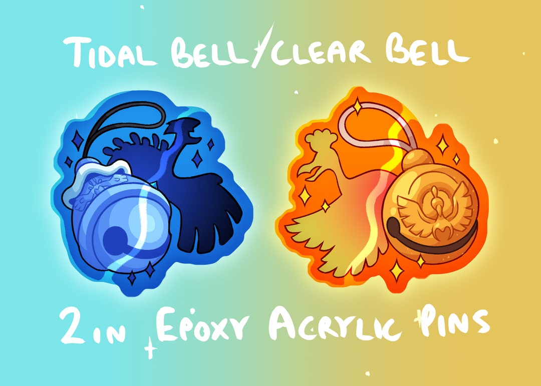Tidal Bell/clear Bell Tower Duo Lugia Ho-oh Epoxy Acrylic Pins - Etsy