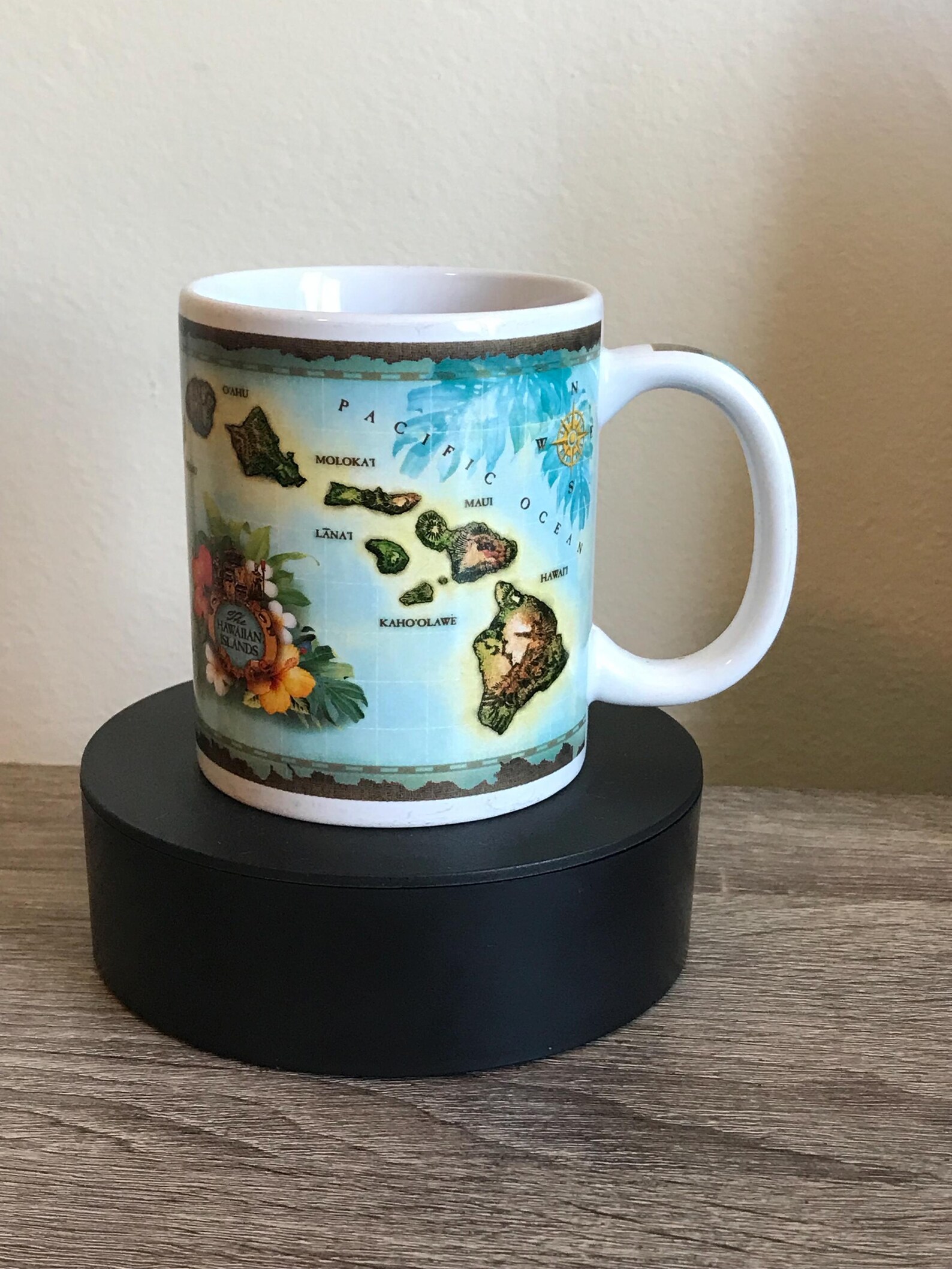 Vintage Map Designed for ABC Stores Hawaiian Islands 12 Oz Coffee Mug ...