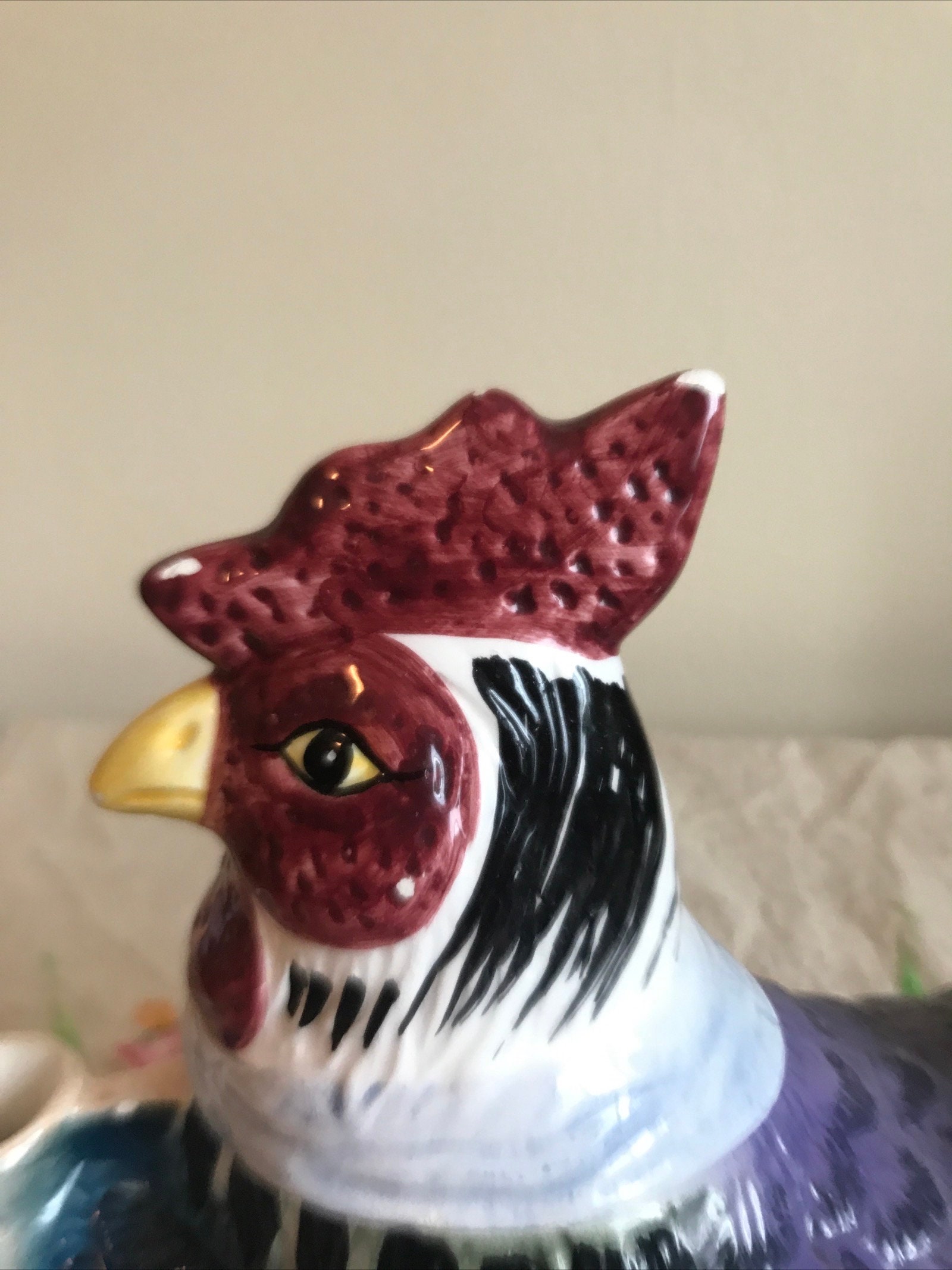 Vintage Ceramic Rooster Teapot CKAO Americana Style some Paint Chips - Etsy