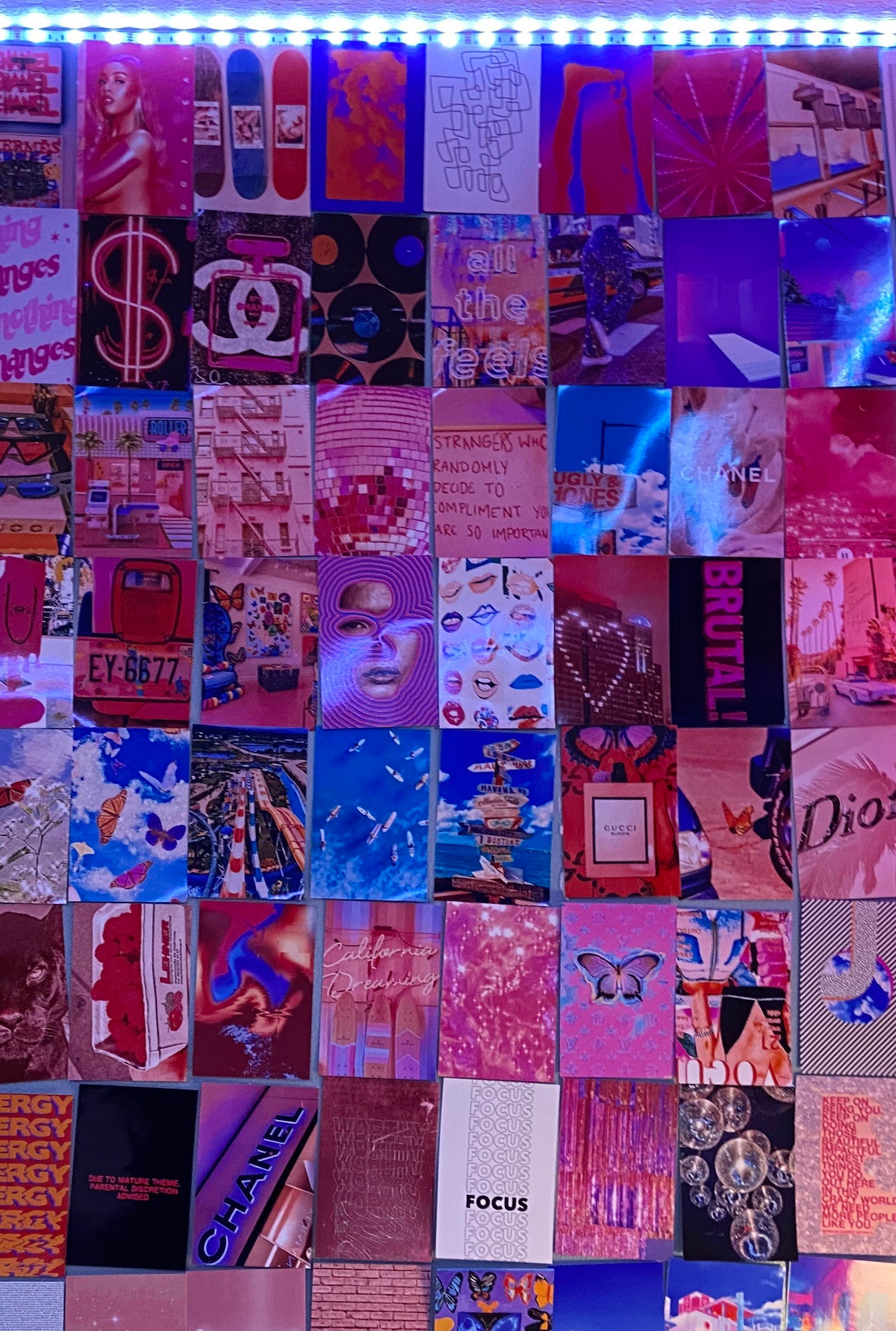 Vibrant Pink Wall Kit - Etsy