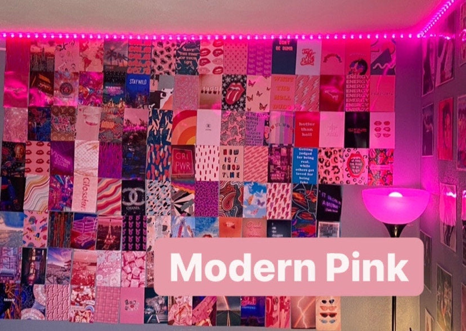Modern Pink Wall Kit | Etsy