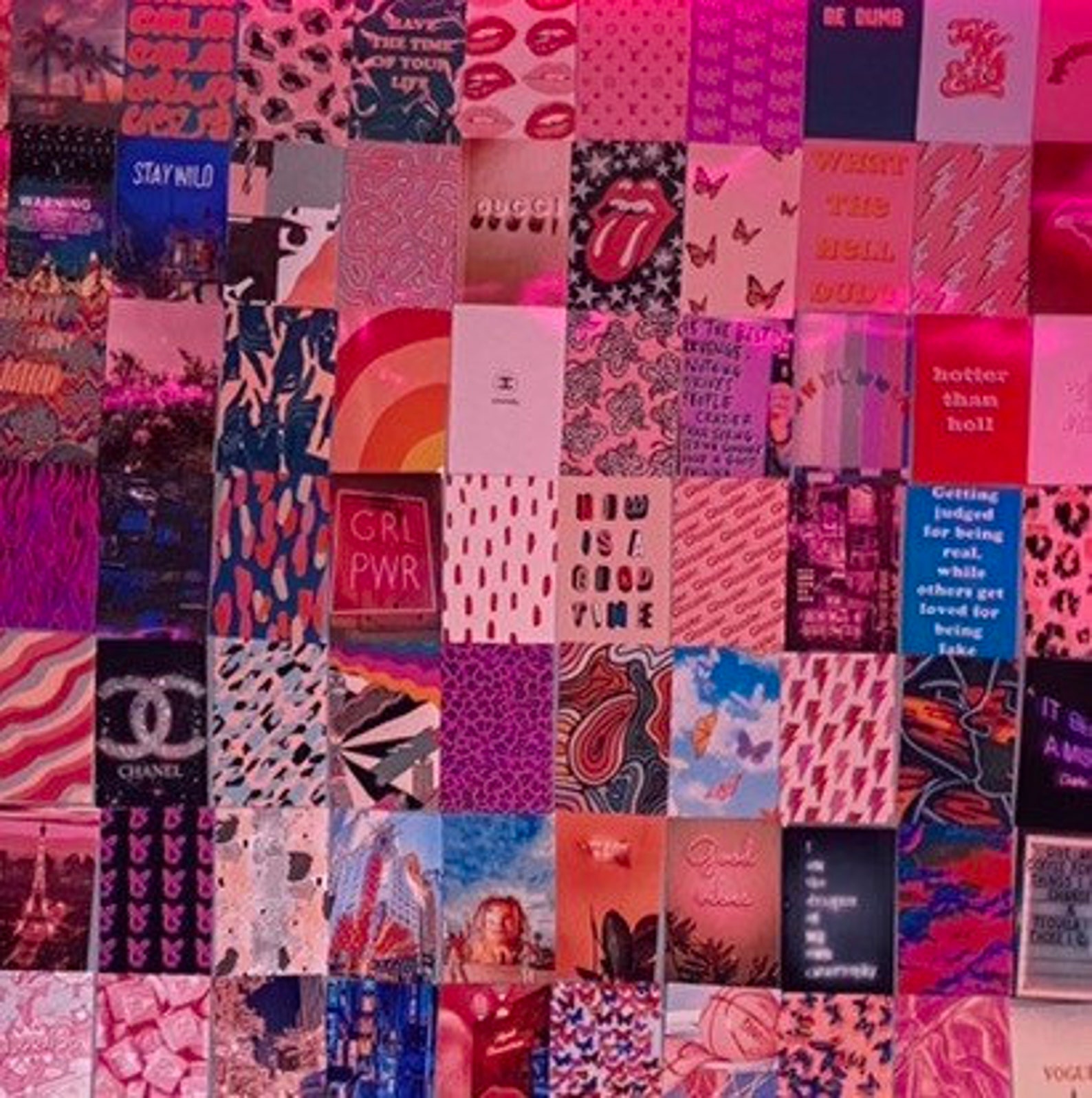 Modern Pink Wall Kit - Etsy