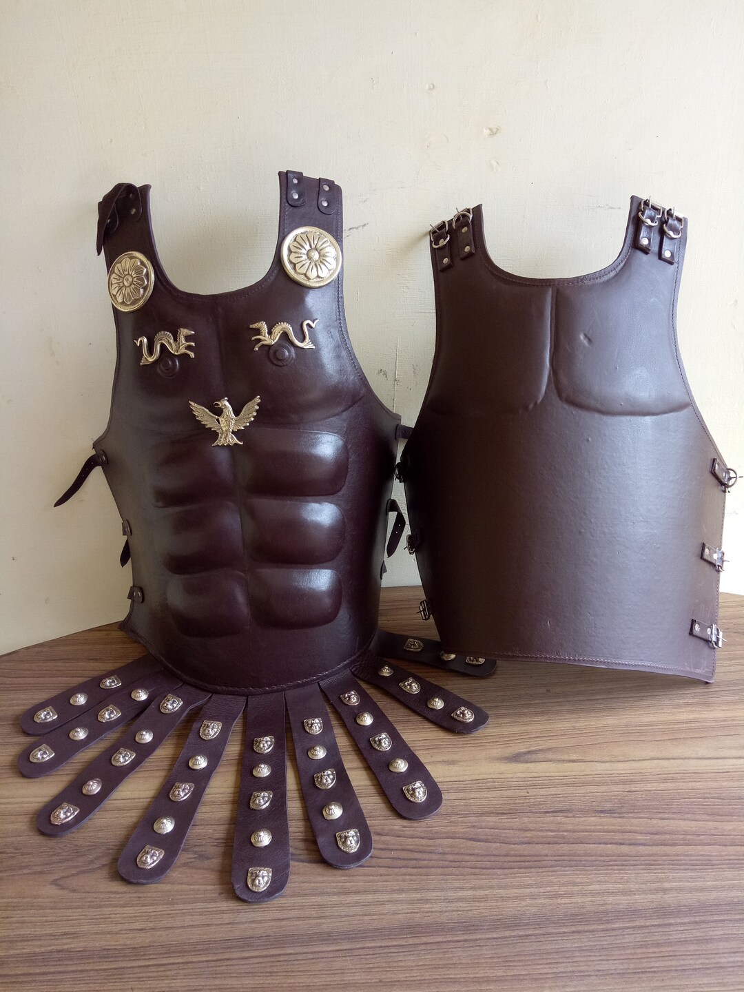 Roman Leather Medieval Chest Muscle Armor Collectible Wearable - Etsy