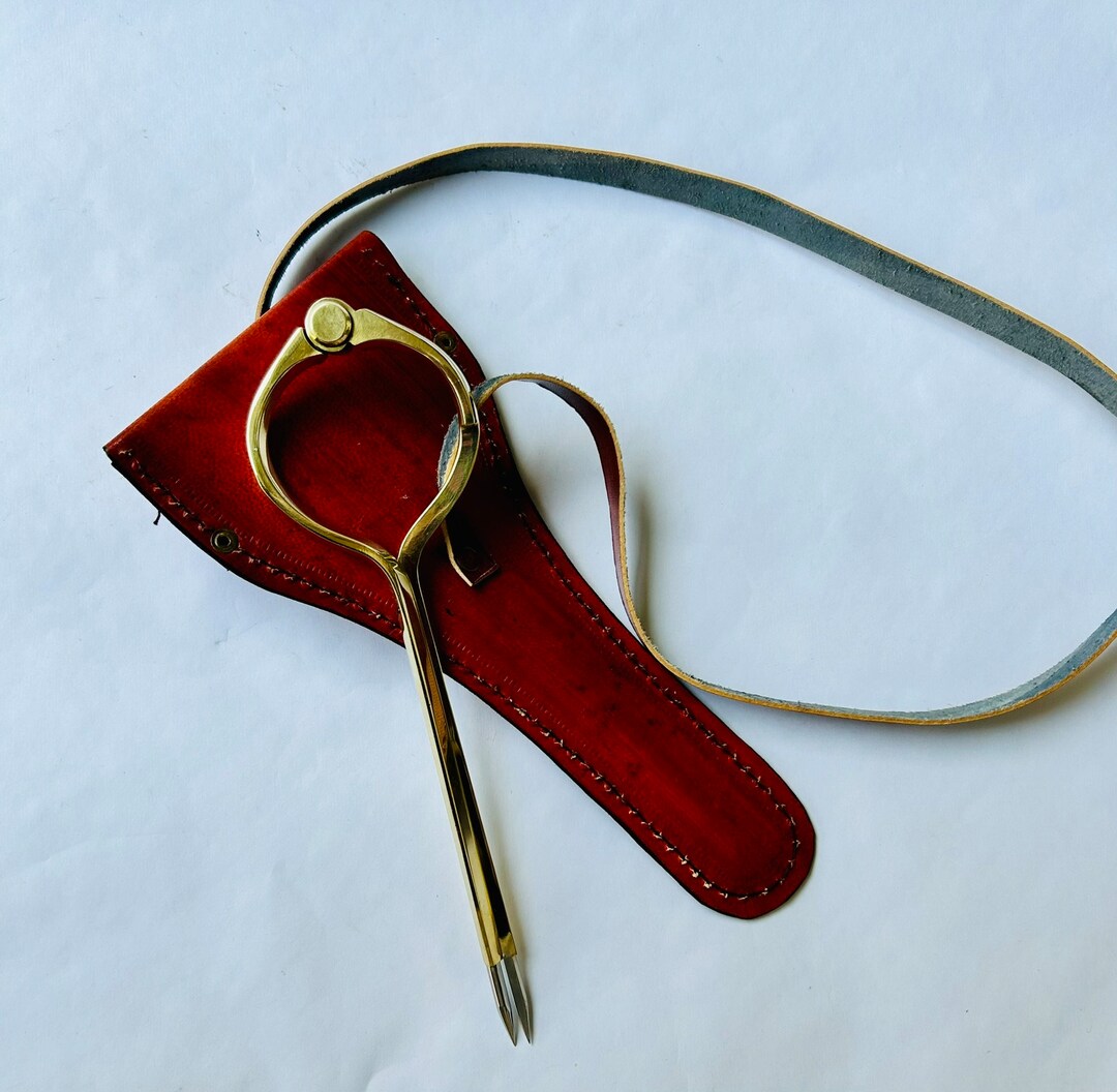 Vintage Brass Divider With Leather Case Measuring Tool Rare Caliper ...