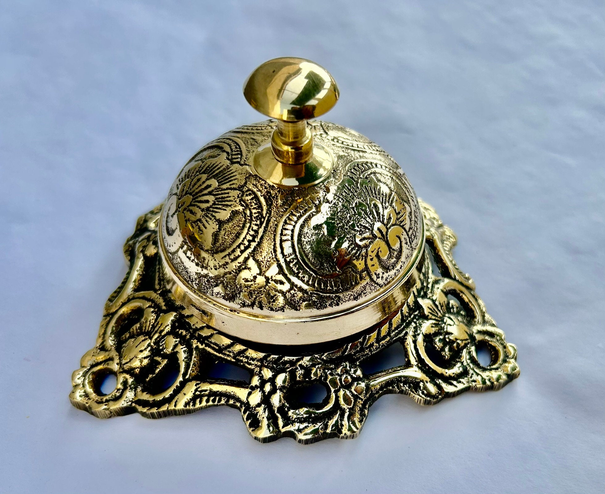 Brass Table Top Desk Bell Front Desk Counter Bell Perfect Table Bell ...