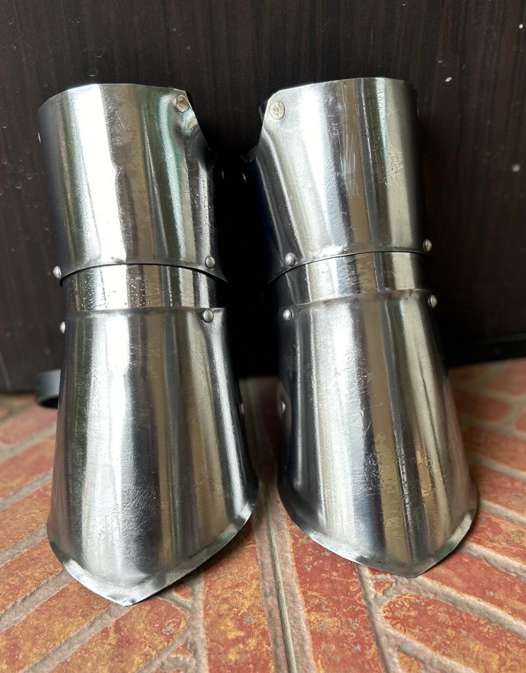 Medieval Hand Armor Guard Steel Arm Knight Larp Protection Bracers Pair ...