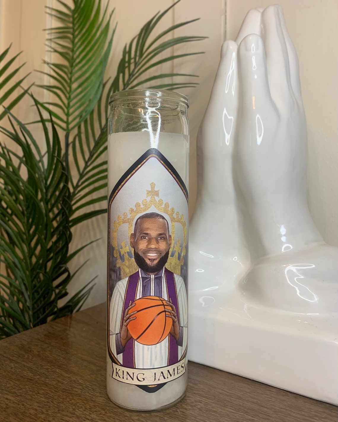 LEBRON JAMES LA Lakers King James Saint Prayer Candle Gift | Etsy