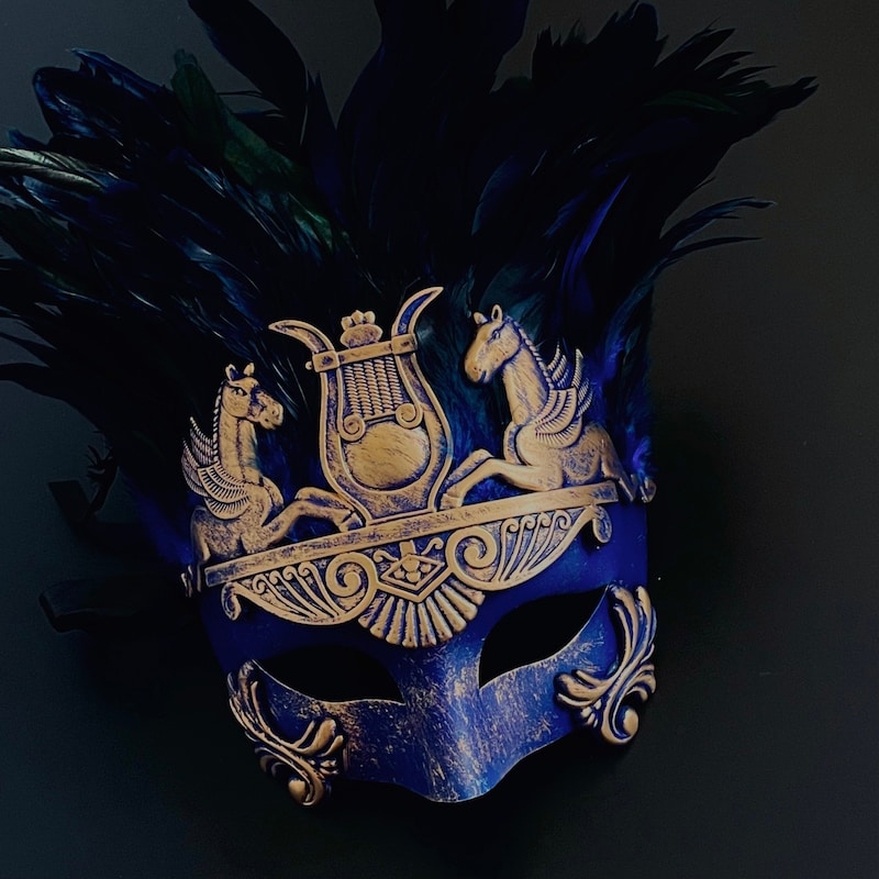 Royal Blue Mask - Etsy