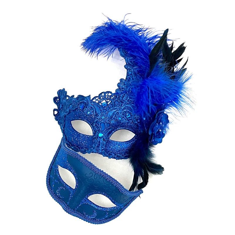 Blue Masquerade Mask - Etsy
