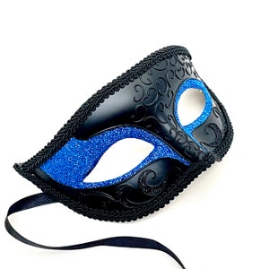 Male Venetian Mask Blue - Etsy