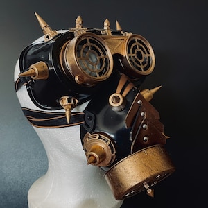 Black Gold Gas Mask, Respirator, Halloween Costume Mask, Goggles ...