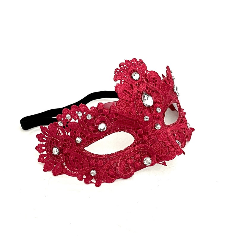 Red Masquerade Mask, Lace Women Mask, Women Masquerade Mask, Lace Mask ...