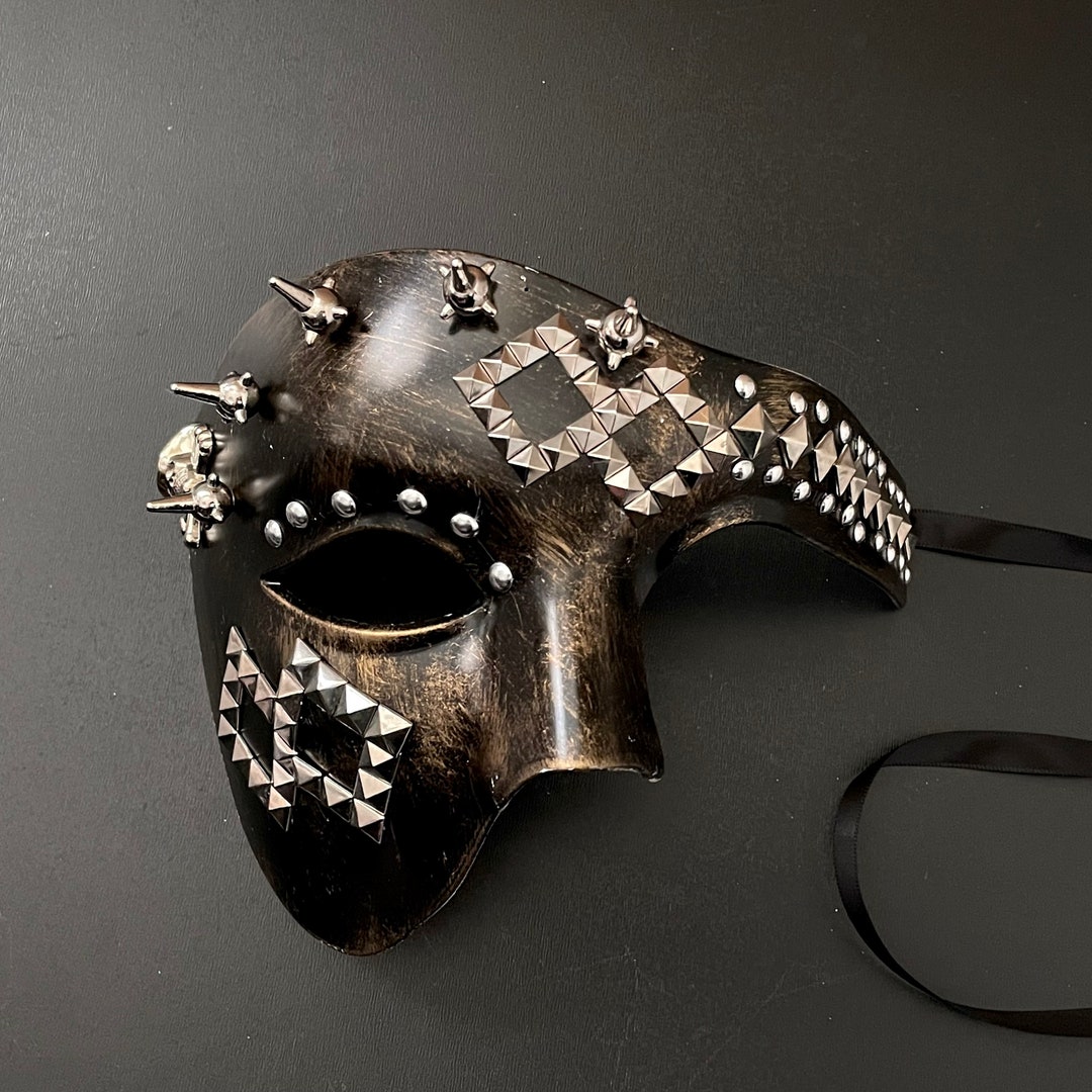 Black Gold Silver Masquerade Mask, Steampunk Mask, Phantom Mask, Ball ...