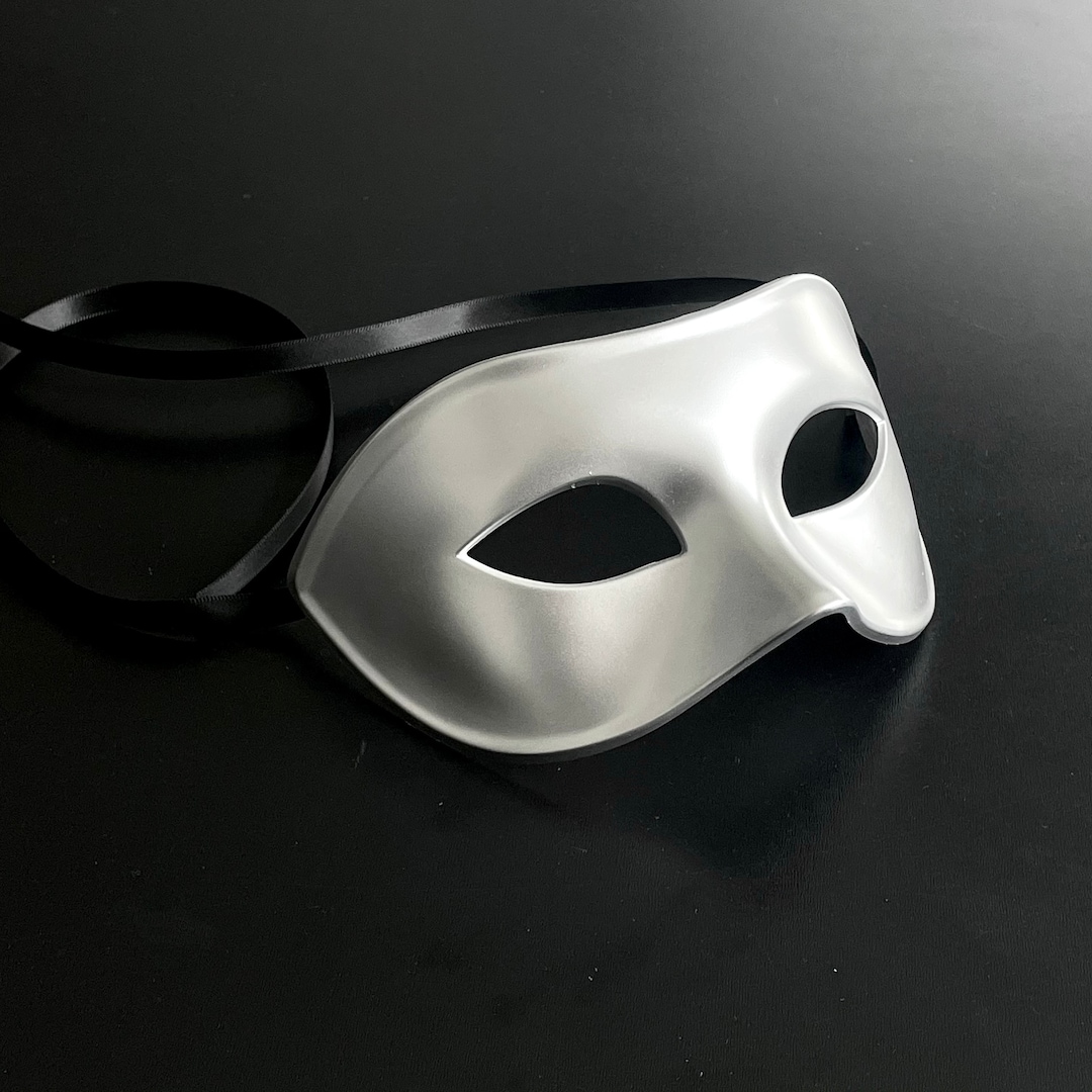 Silver Masquerade Mask, Mens Mask, Ball Party Mask, Anniversary Mask ...