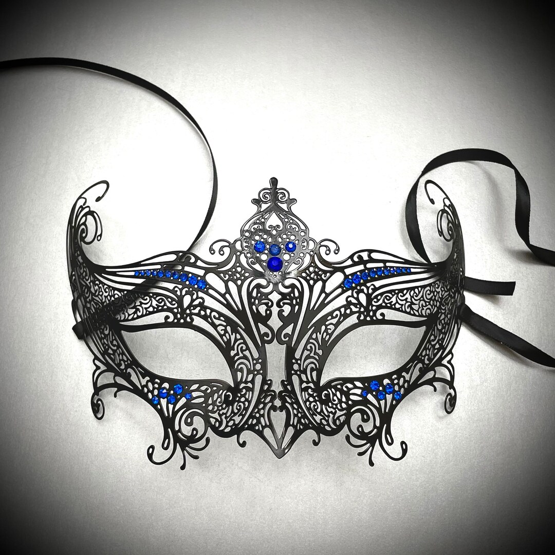 Black Masquerade Mask, Metal Mask, Women Mask, Metal Mask, Wedding Mask ...