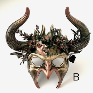 Forest Masquerade Mask: Olive Green Animal Costume Mask - Etsy