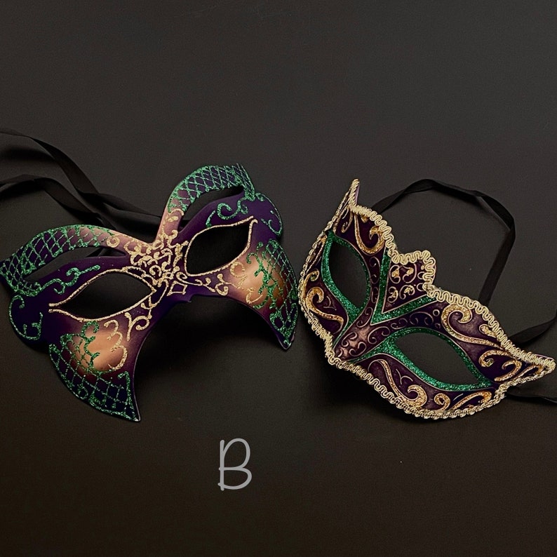 Green Purple Masquerade Maskball Party Mask Party Mask - Etsy