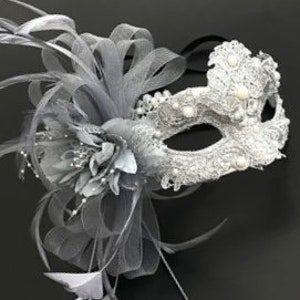 Silver Floral Masquerade Mask: Women's Party Mask - Etsy